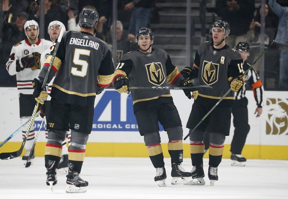 Vegas Golden Knights Blitz Chicago Blackhawks With Two Quick Goals