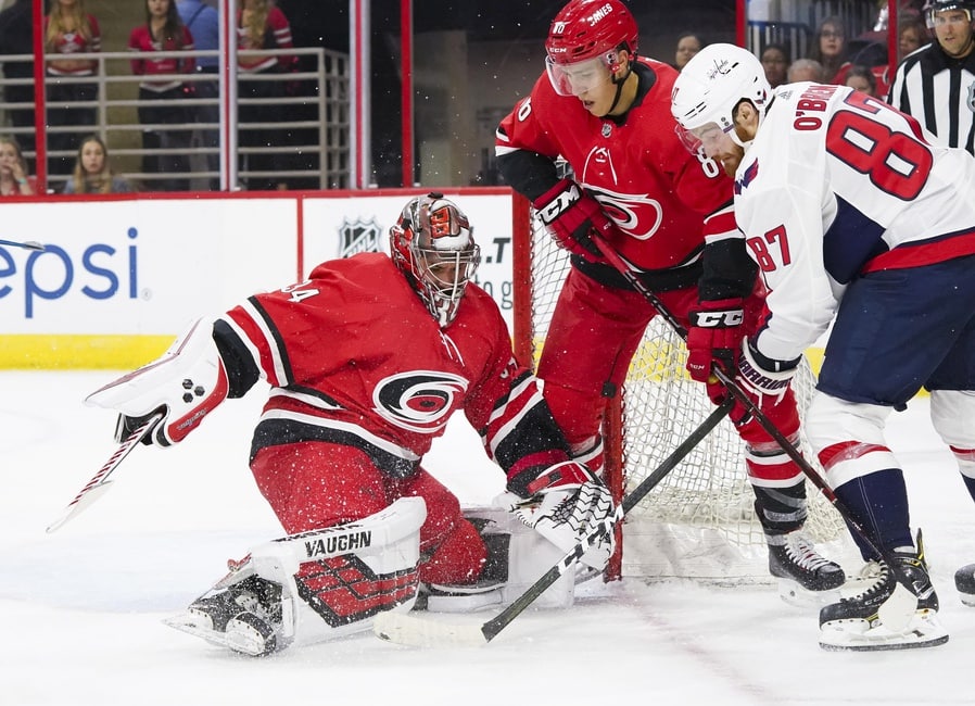 Petr Mrázek Debuts on Carolina Hurricanes Home Ice